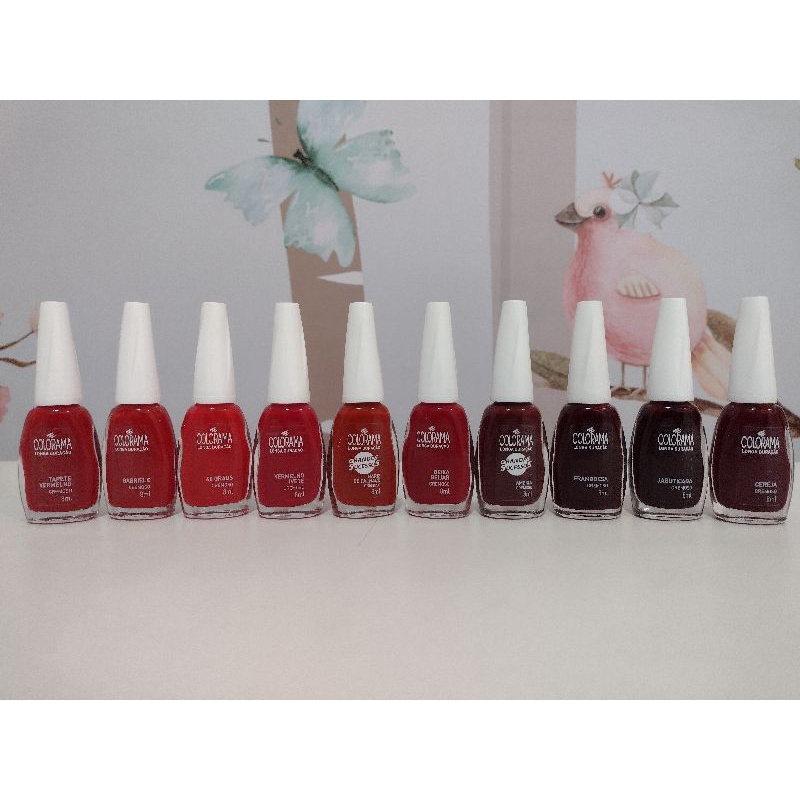 kit esmalte Colorama vermelhos mais vendidos 10unid | Shopee Brasil