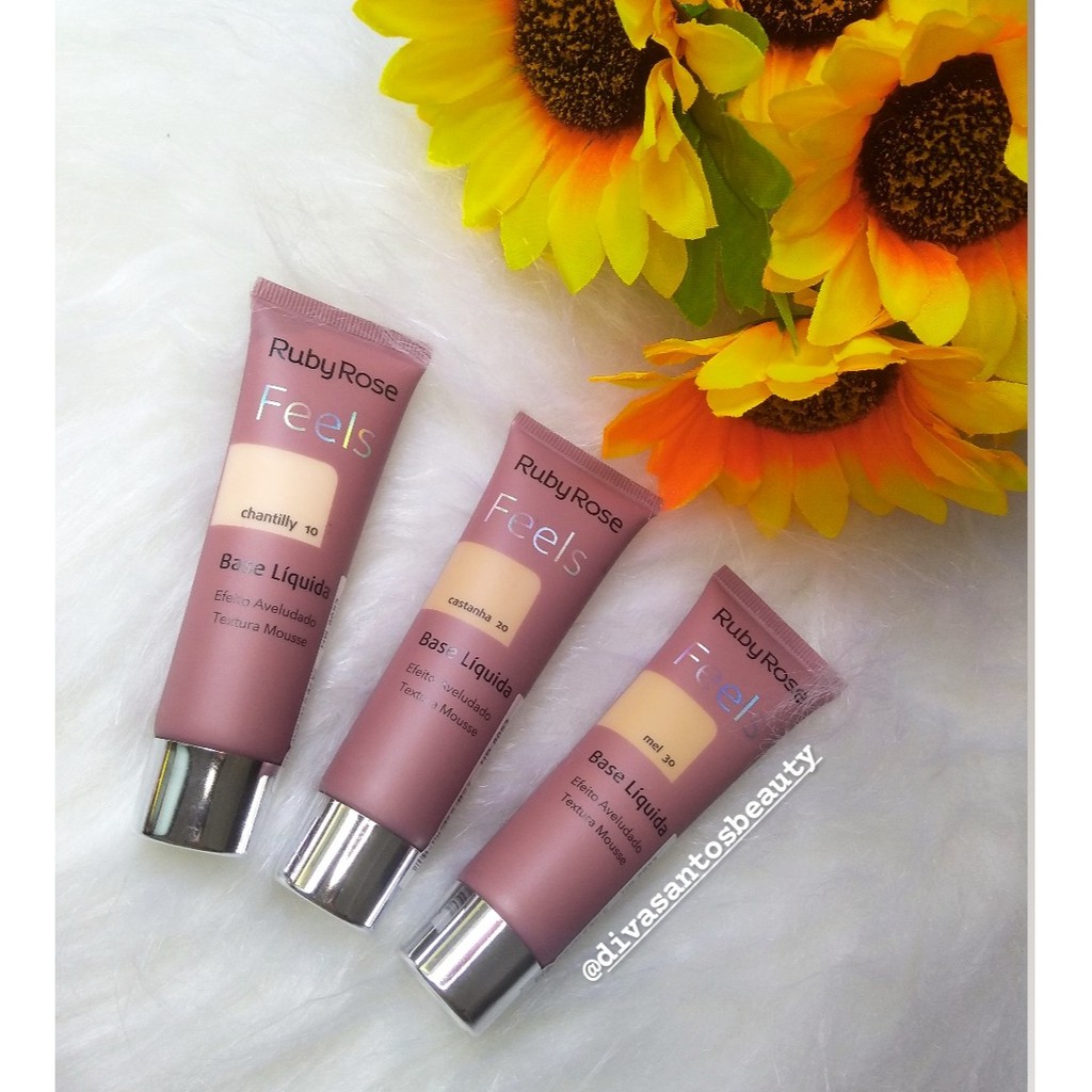 Base Líquida Feels Textura Mousse Ruby Rose | Shopee Brasil