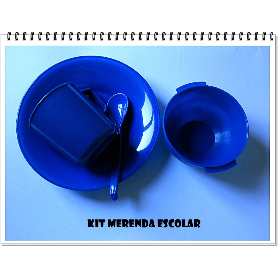 Kit merenda/escolar/visita pres/fundação casa- 1 colher -1 prato 300ml ...