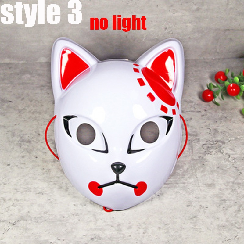 Anime Demon Mask Demon Slayer Led fox Mask keychain Sabito Makomo ...