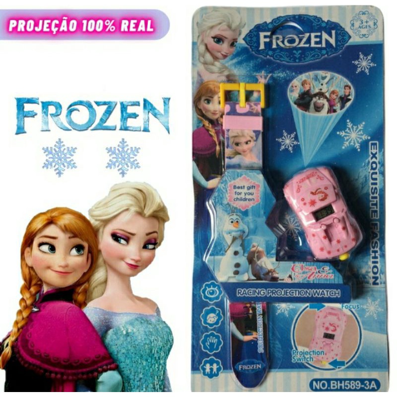 Relógio de PuIso infantil Projetor Imagens Disney Frozen Princesas ...