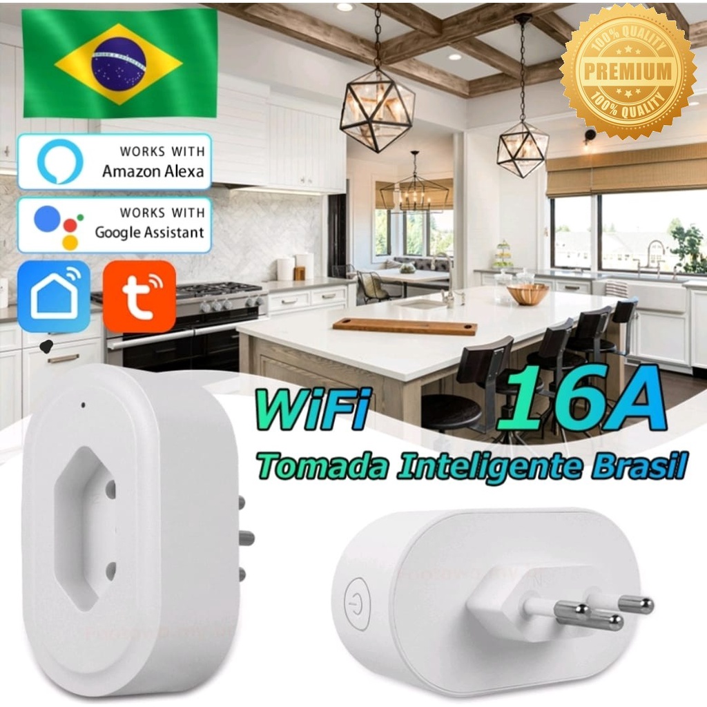 Tomada Inteligente WIFI Smart Home 16A com Monitoramento de Energia ...