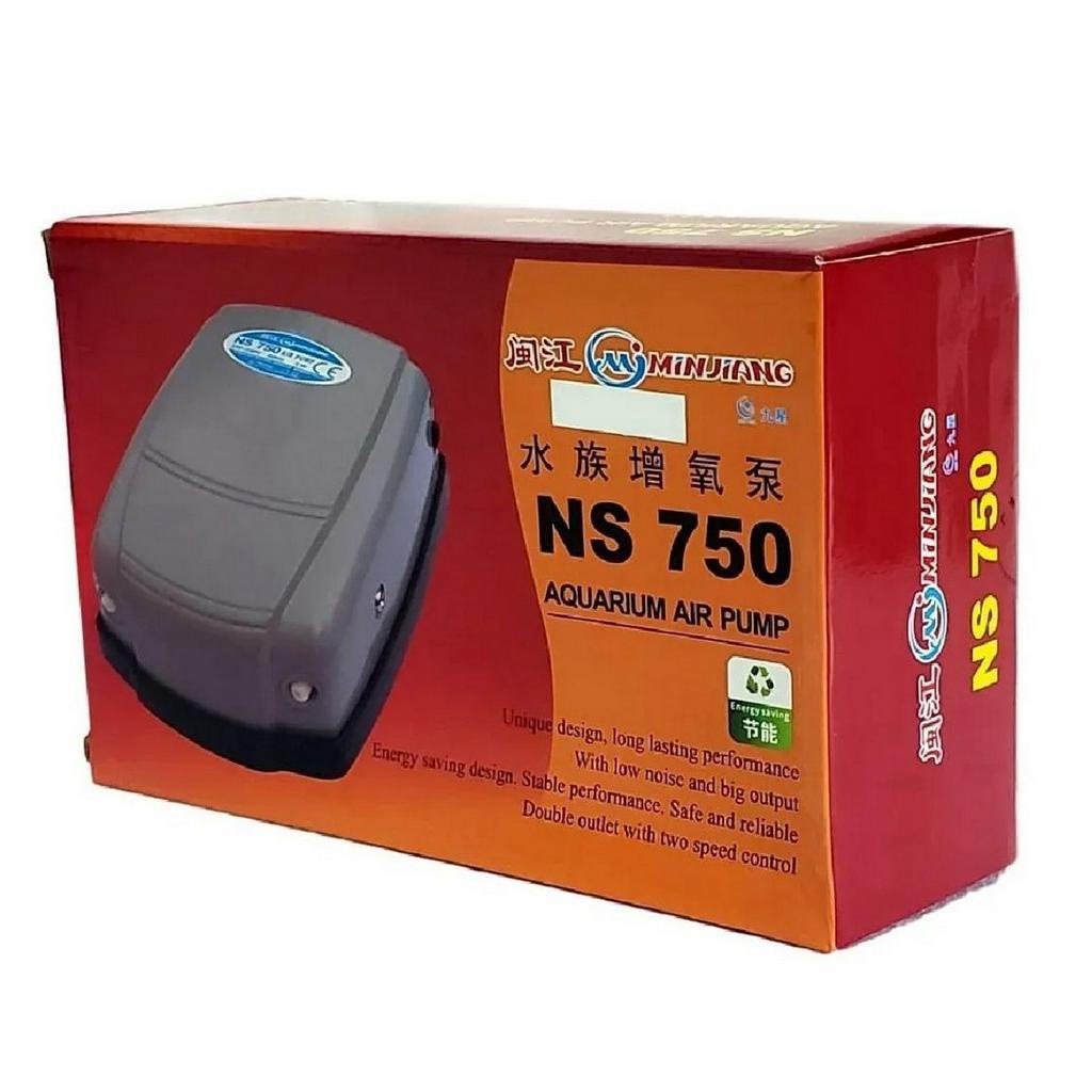 Bomba Compressor Ns-750 400l/h 5w 2 Saídas 220v Minjiang | Shopee Brasil