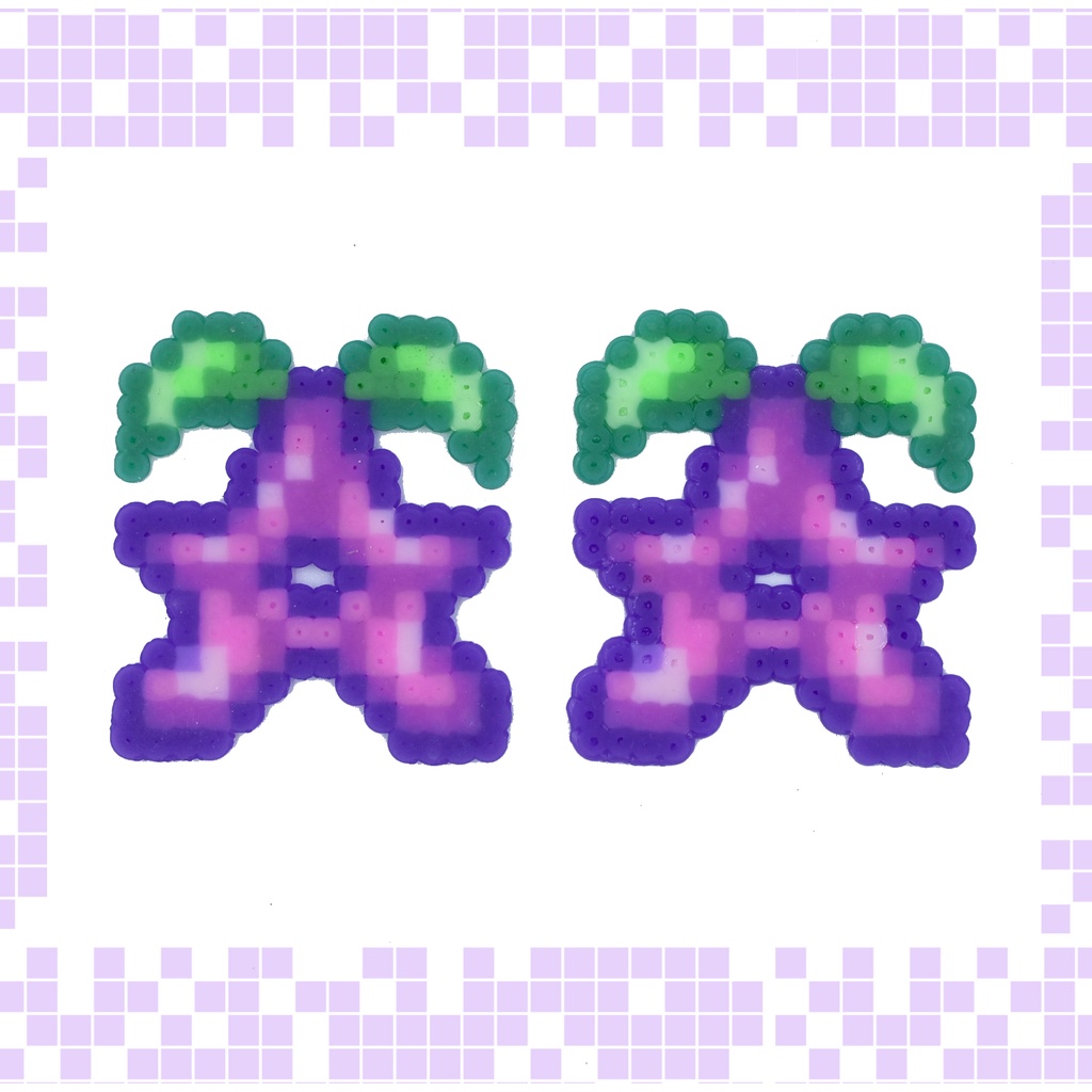 Par de Brincos Star Drop Stardew Valley Art Perler Beads | Shopee Brasil
