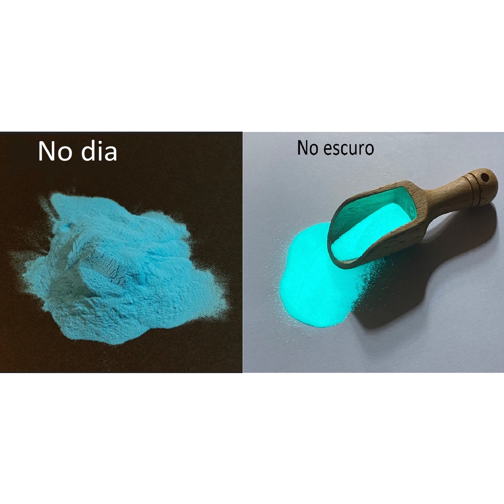 Pigmento Pó fosforescente azul turquesa Para Resinas Super Brilhante ...