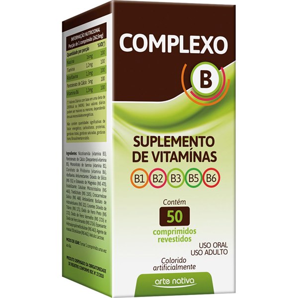 Complexo B 50 Comp Suplemento Original - Arte Nativa | Shopee Brasil