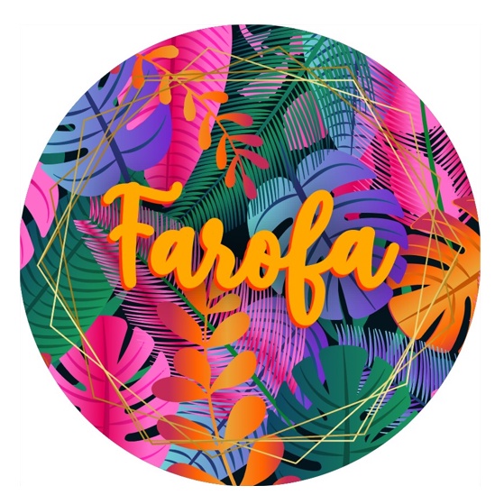 Painel De Festa Redondo Sublimado Em Tecido Tema Farofa | Shopee Brasil