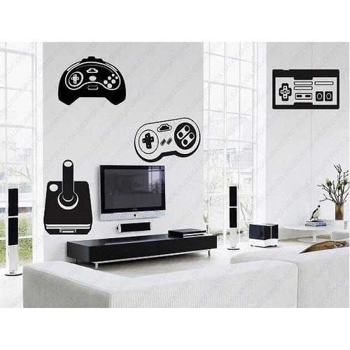 Adesivo Decorativo De 4 Controle De Video Game - Atari - Super Nintendo ...