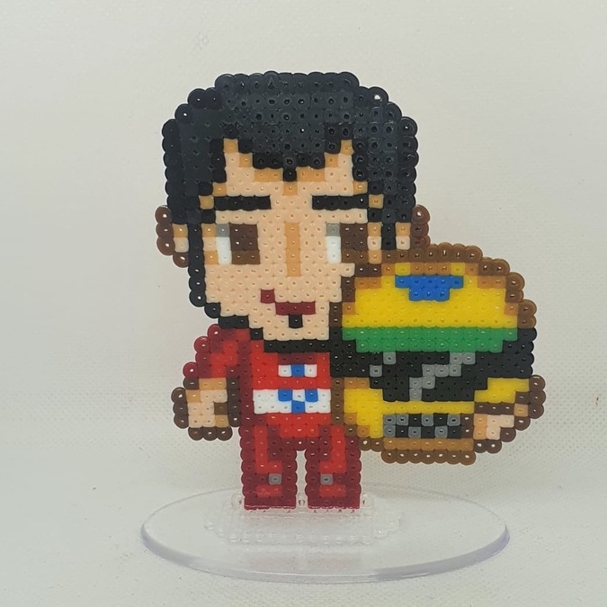 Totem em pixel art | Ayrton Senna | Automobilismo | Shopee Brasil