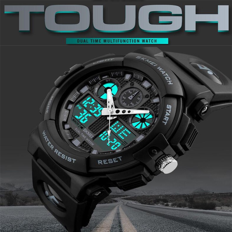 SKMEI Duplo Tempo Digital Sports Watch Moda Big Dial Design 50 M ...