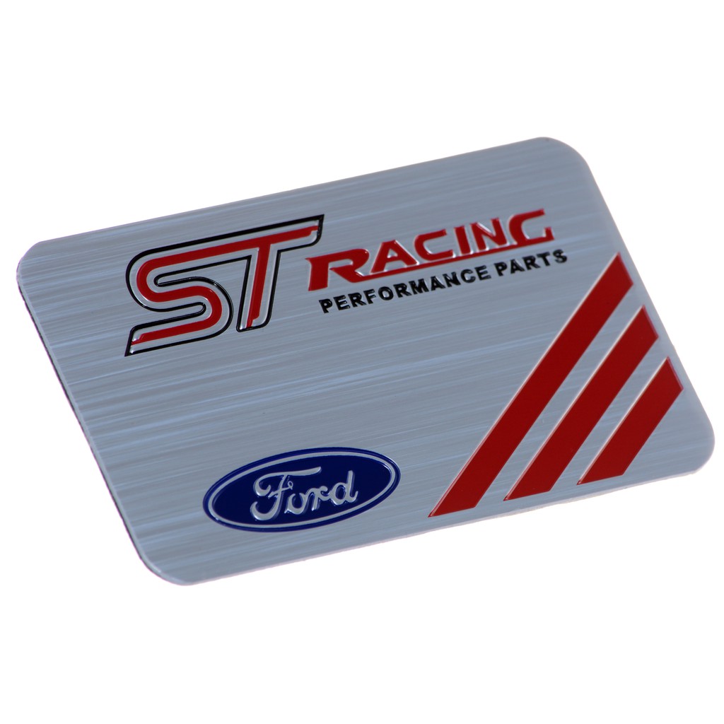 EMBLEMA EM METAL ALUMINIO ESCOVADO FORD RACING RS ST SPORT WOLF RACING ...