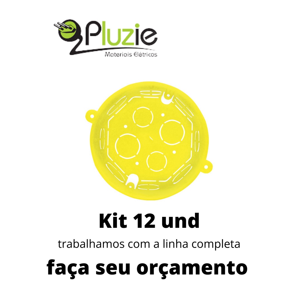 Pluzie - Kit Caixinha de Luz Embutir Teto OCTOGONAL 4x4 PVC Amarela com 12 undidades | Shopee Brasil
