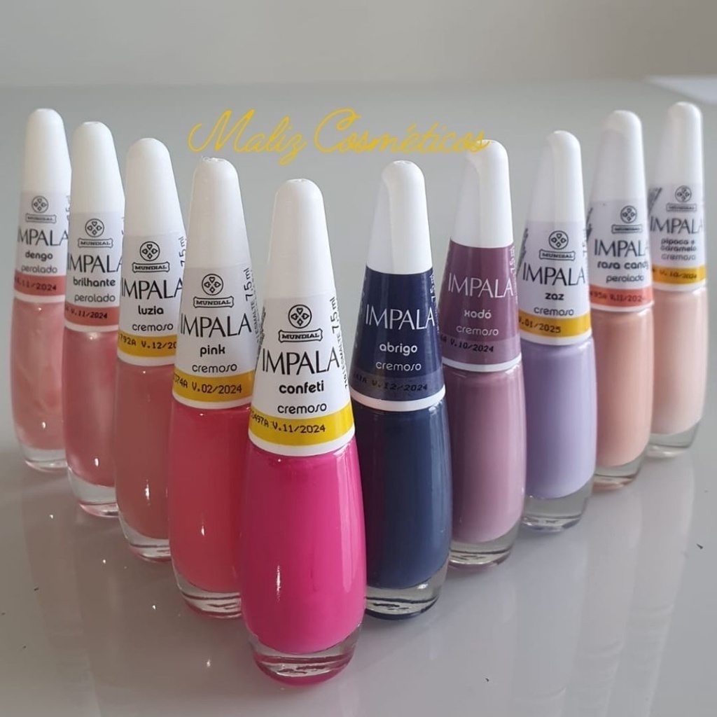 Esmalte Impala Kit Ágata - 10 Esmaltes. | Shopee Brasil