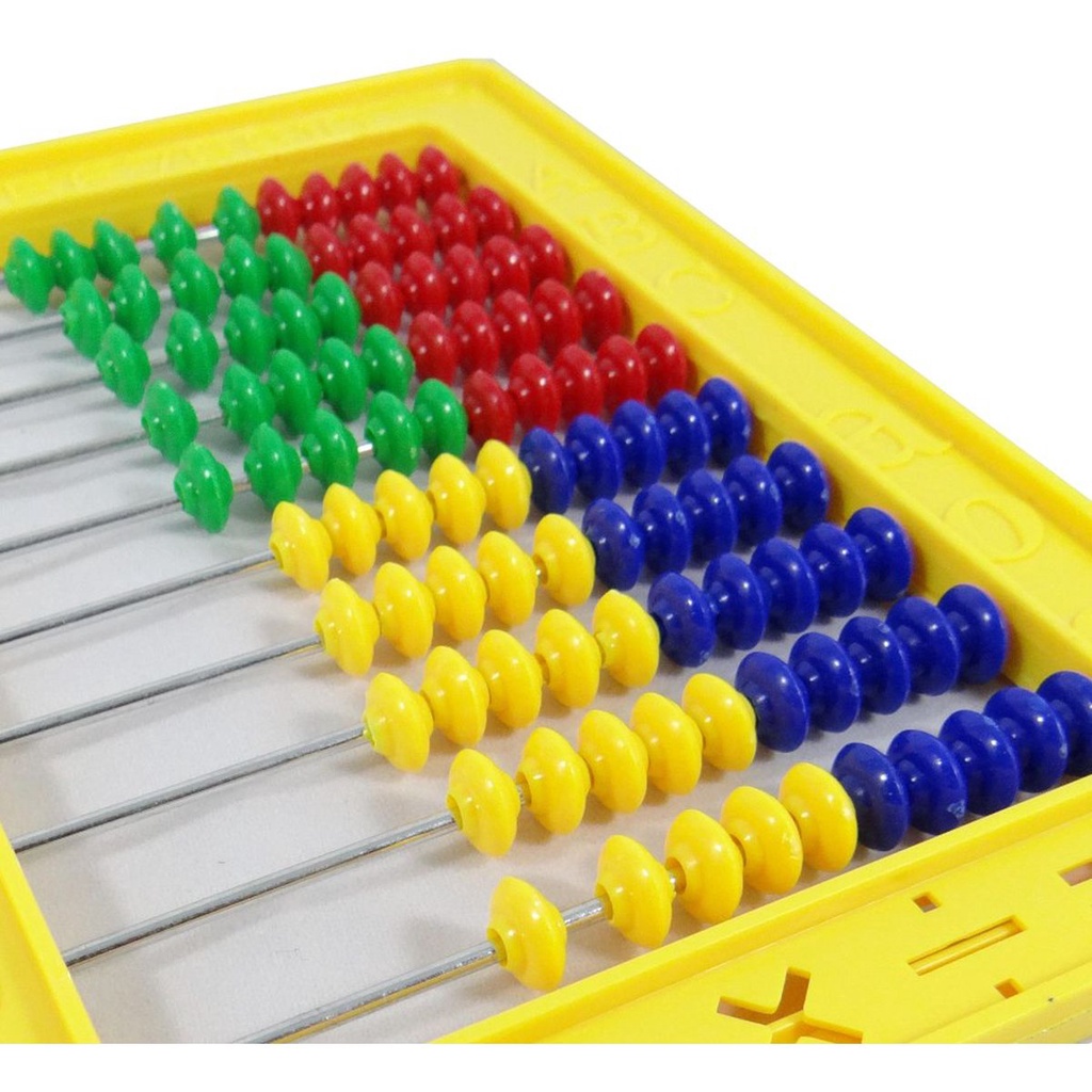 Ábaco Didático Contador Escolar 50 e 100 Bolas Plastico - Abaco para ...