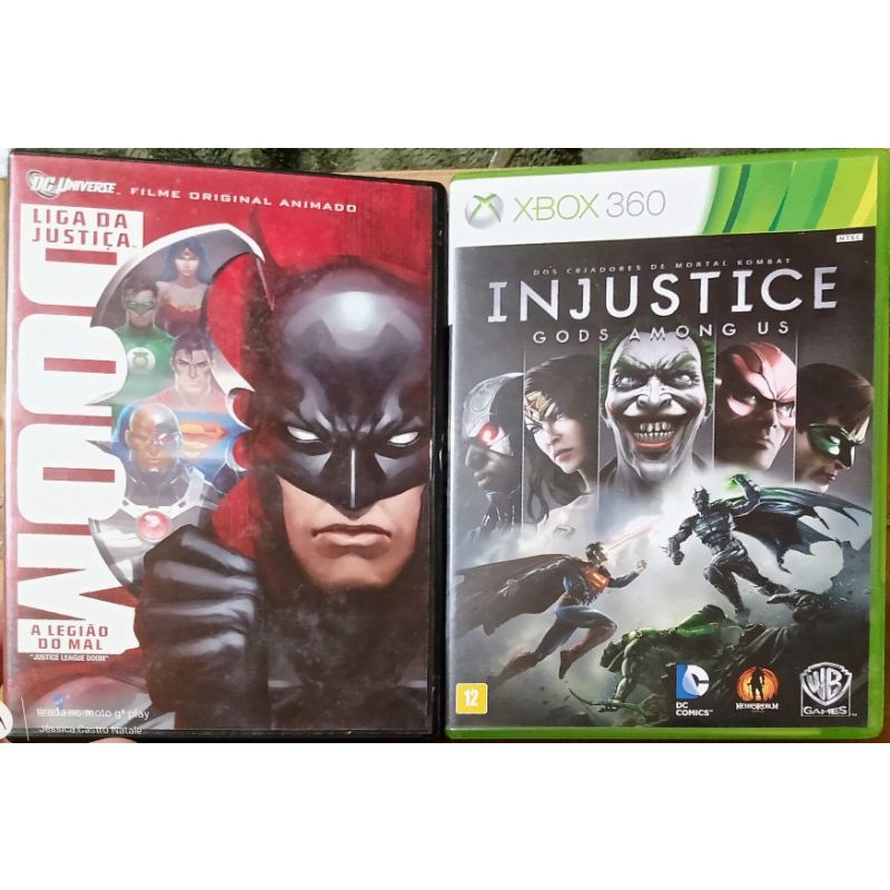 Jogo original Injustice: Gods among us Xbox 360 + DVD Liga da justiça ...