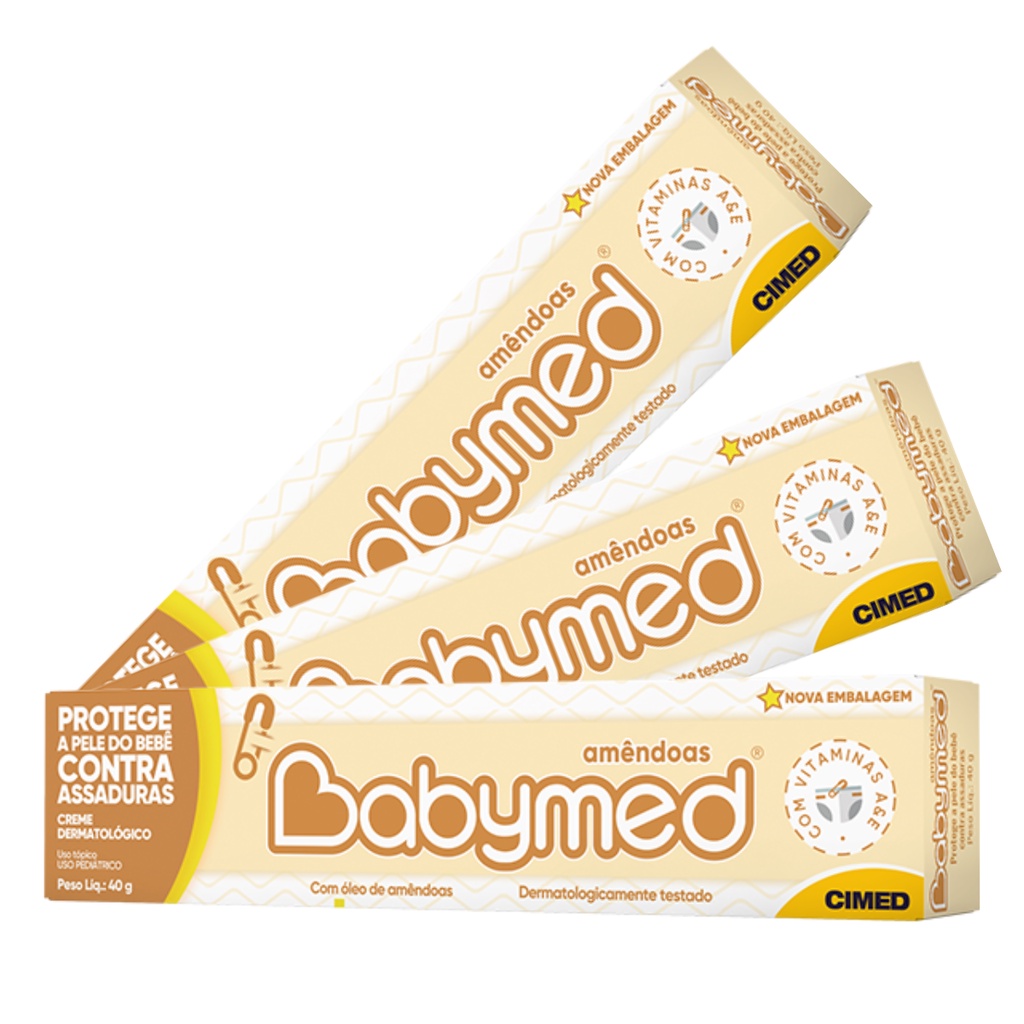 Pomada de assadura Babymed Amêndoas 40g (Previne, hidrata e trata ...