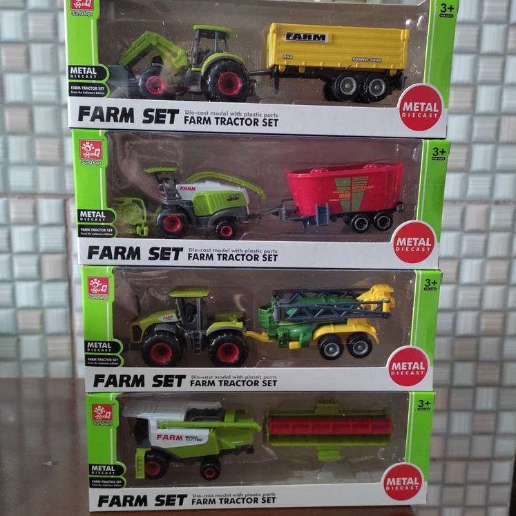 Caixa com 2 Peças Farm Tractor Set - Coleção - 7cm | Shopee Brasil