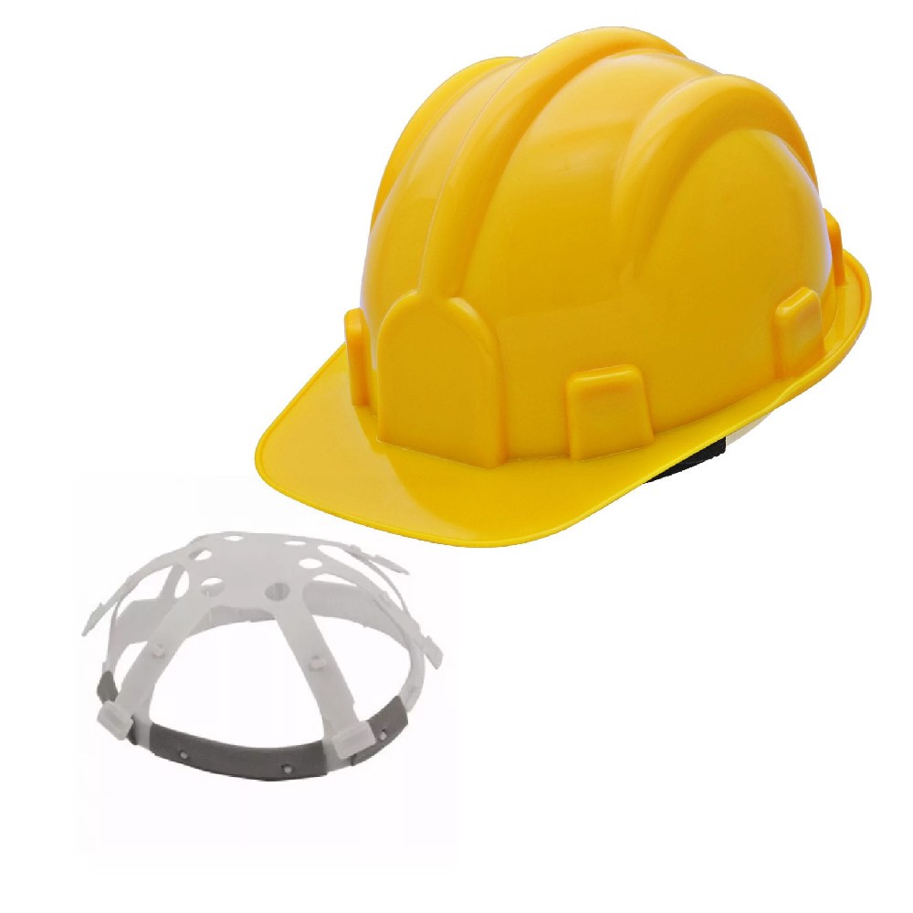 Capacete De Segurança Obra Proteção Trabalho Epi Com Carneira ...