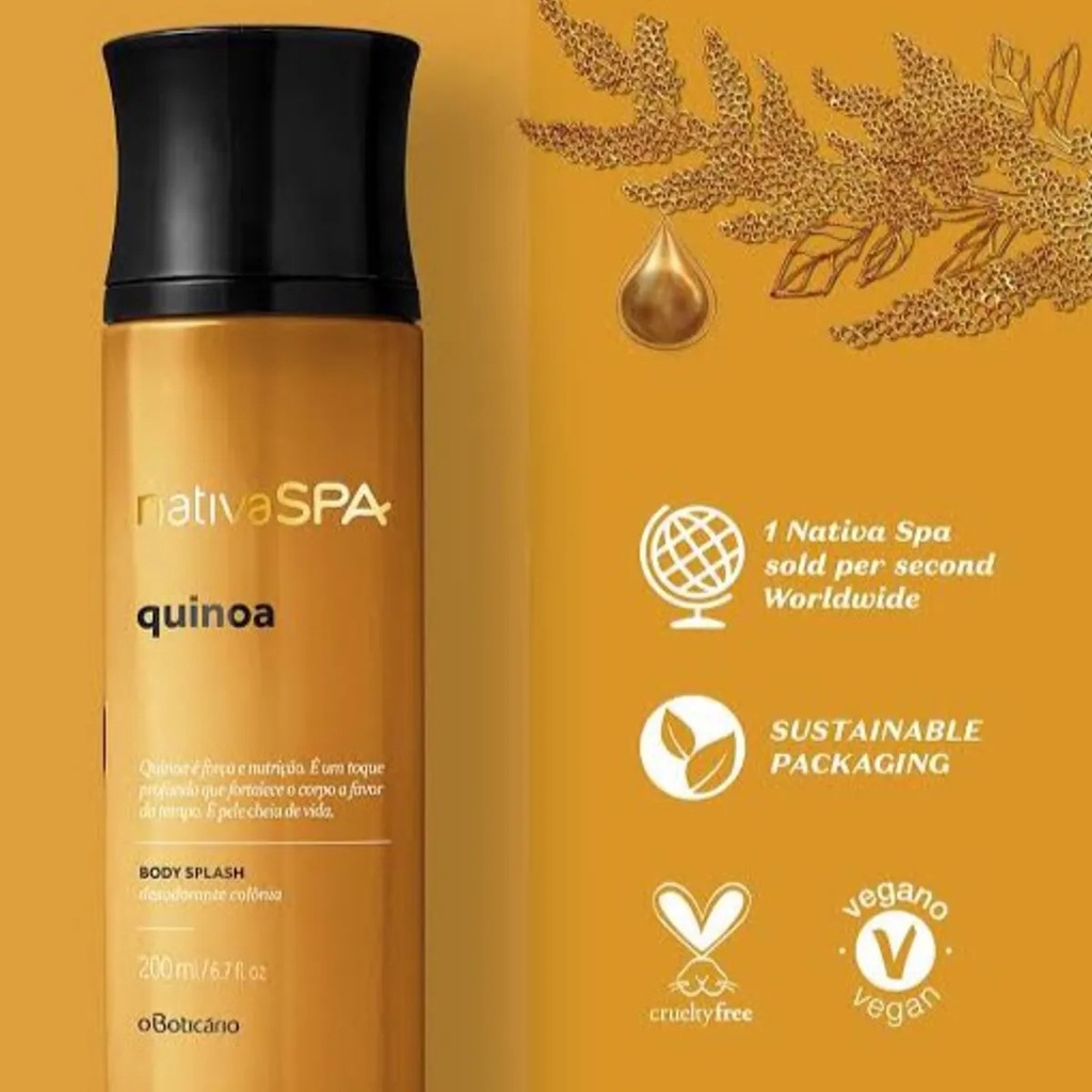 Body Splash Desodorante Colônia Nativa SPA Quinoa, 200 ml | Shopee Brasil