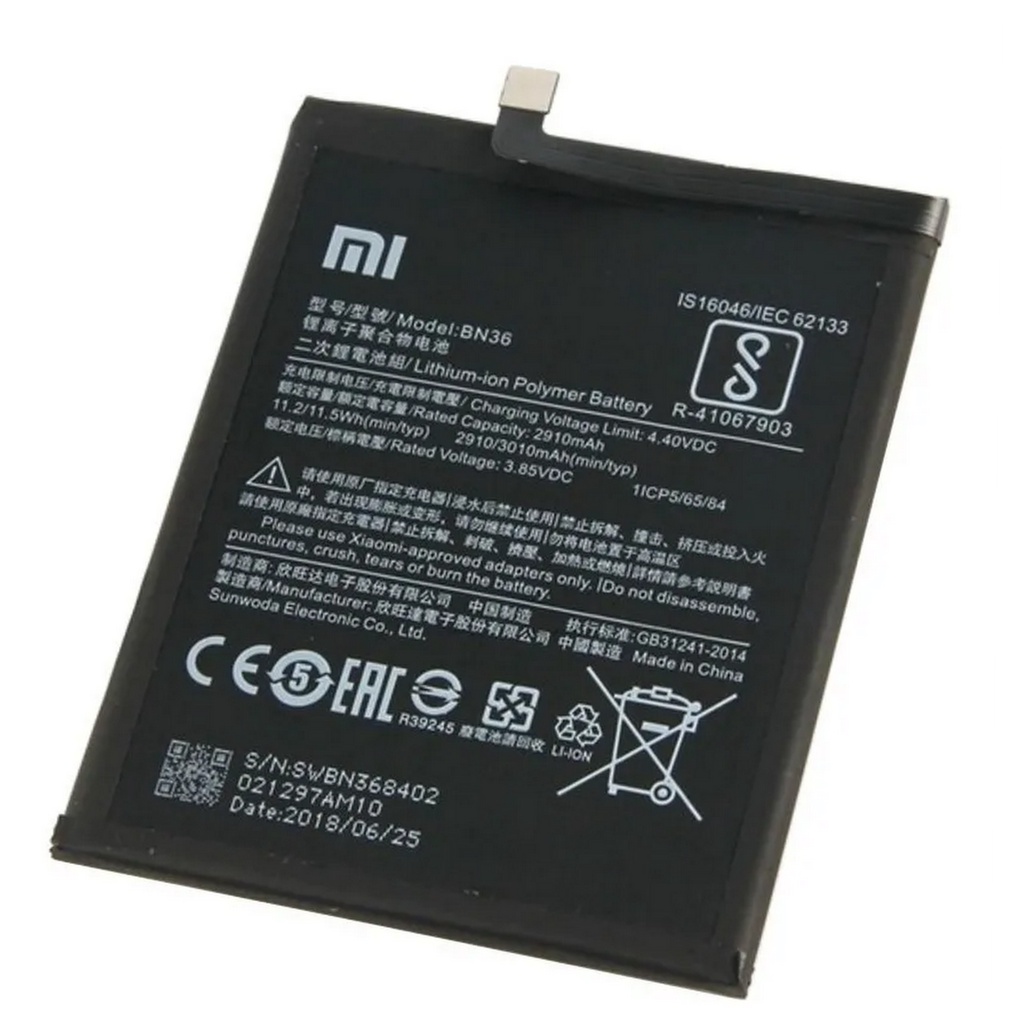 Bateria Bn36 Original Mi A2 Xiaomi A2 NOVA - Escorrega o Preço