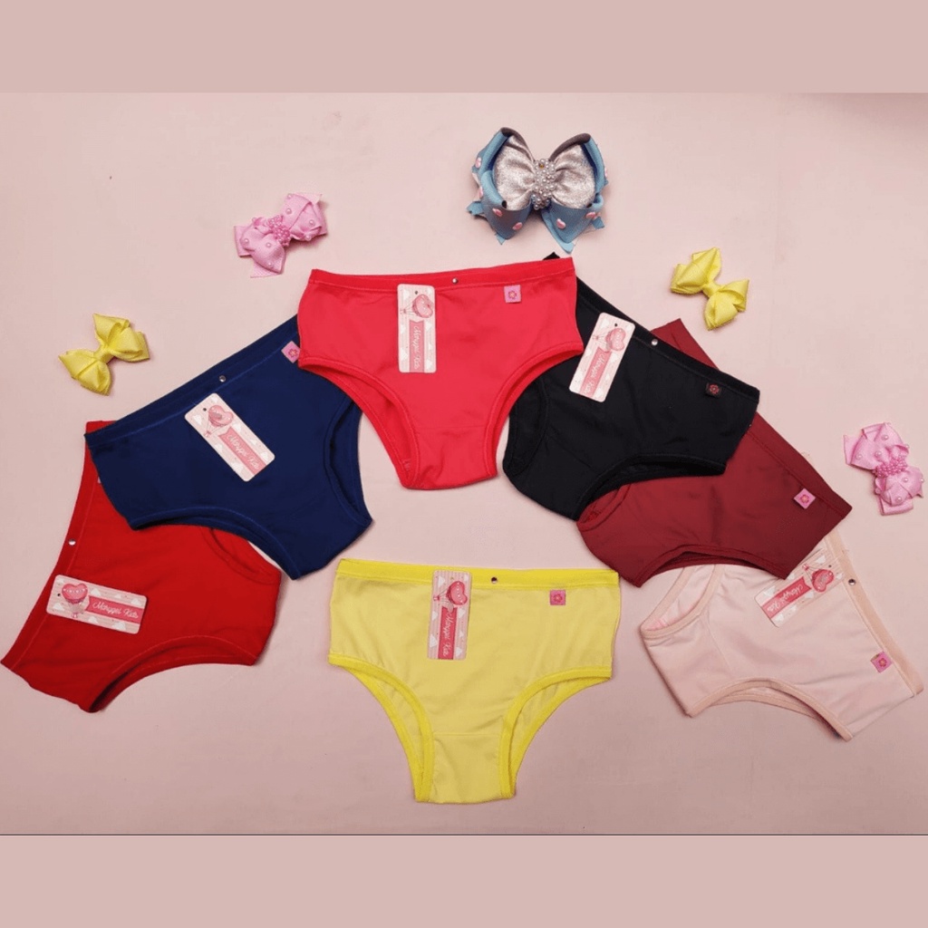 Kit Calcinha Infantil menina Conforto Microfibra Poliamida calcinha ...