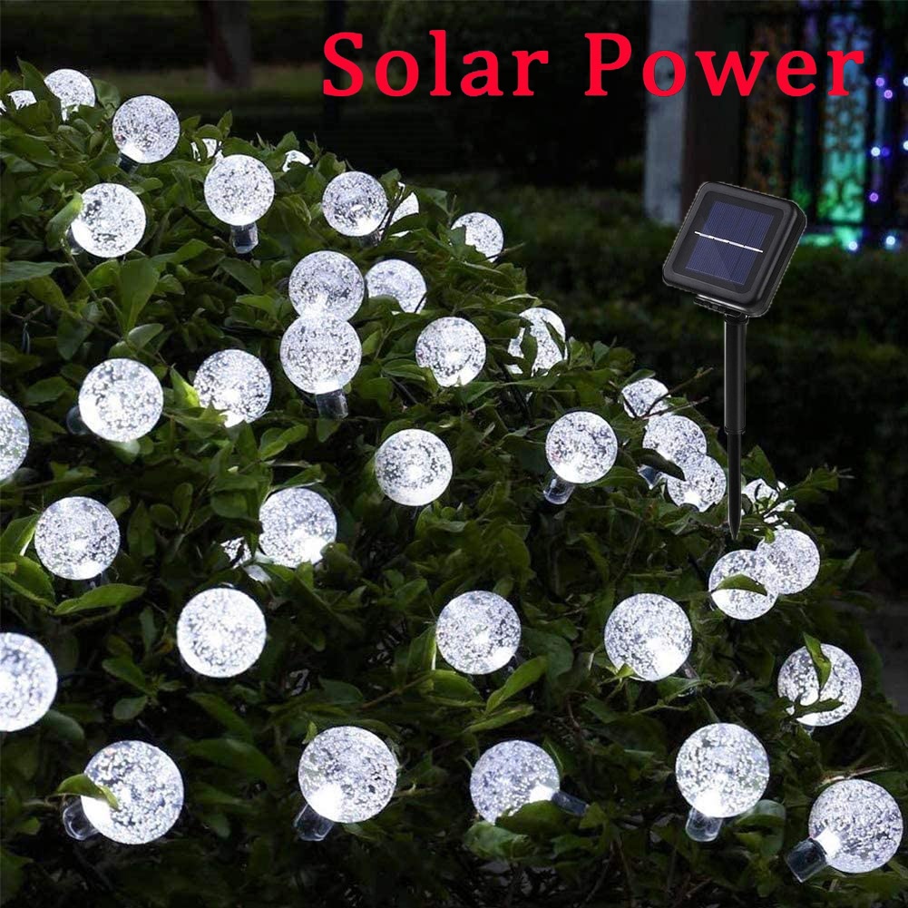 Bola De Cristal Solar À Prova D'água Natal Jardim Lâmpada Power LED ...