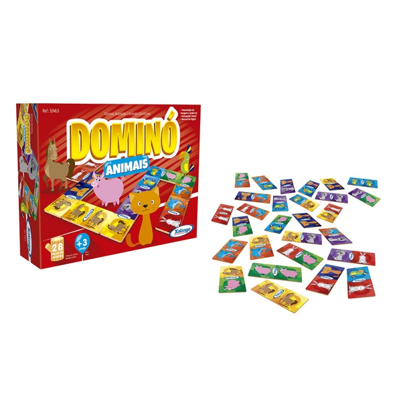 Jogo Domino Infantil em Madeira Animais Brinquedo Educativo | Shopee Brasil