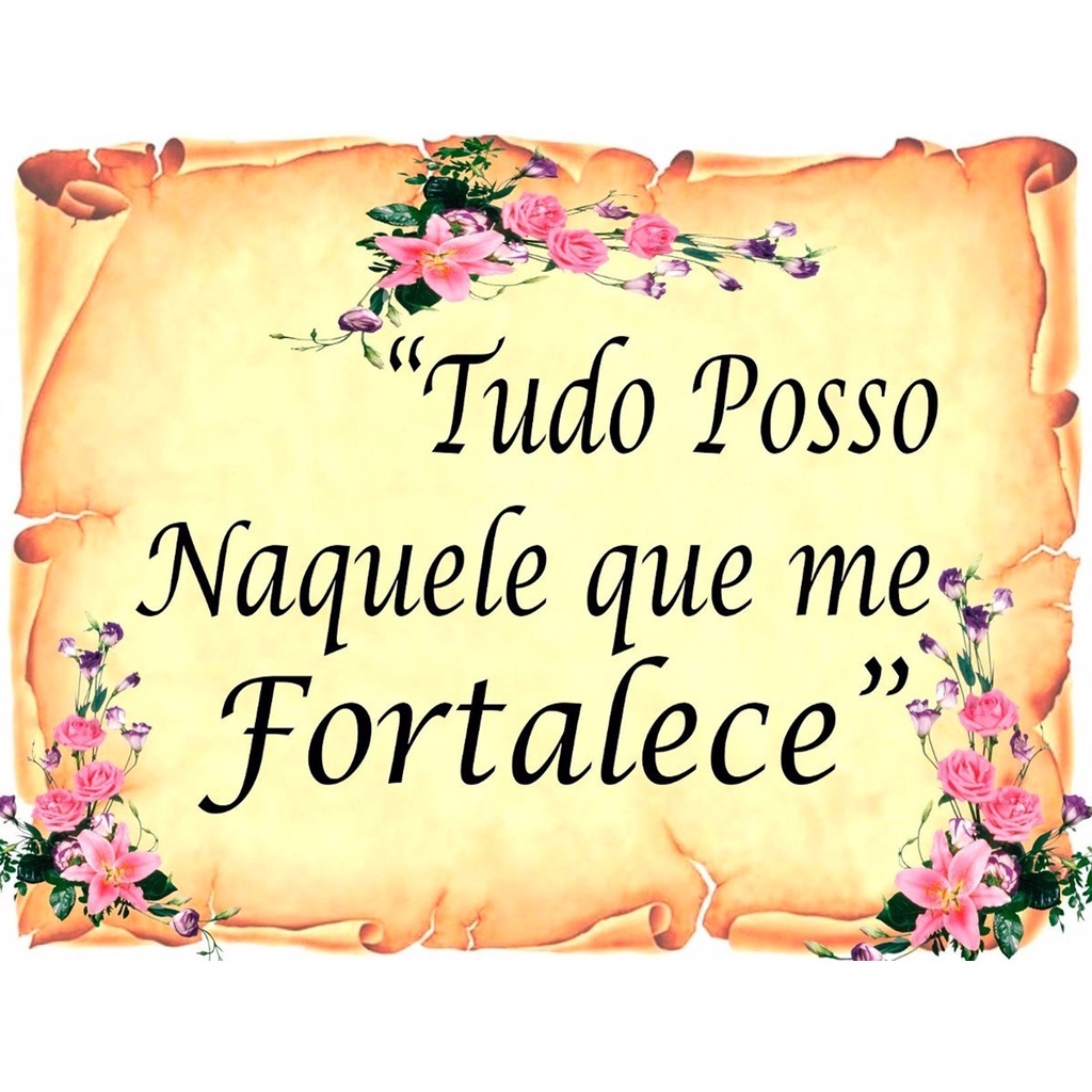 Papel De Arroz Salmos Tudo Posso Naquele Que me Fortalece A4 | Shopee ...