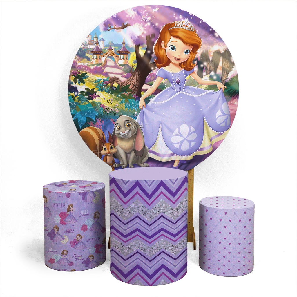 Painel + Cilindro Princesa Sofia Kit Sublimado | Shopee Brasil