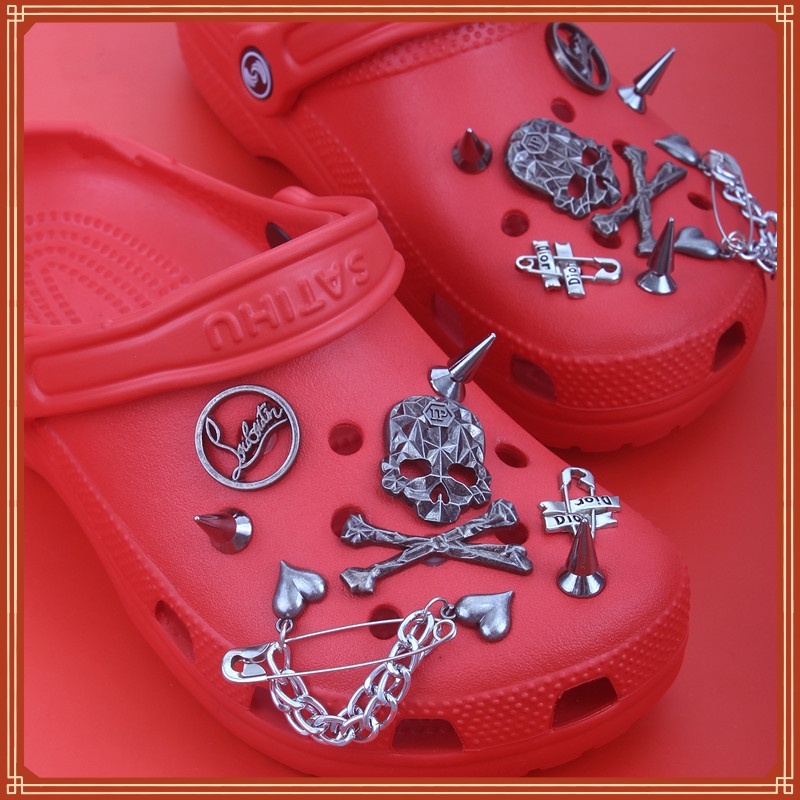 Novos Acessórios Para Sapatos Masculino Crocs DIY Rebite De Pino De ...