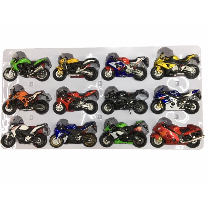 Kit 12 Miniaturas Moto Welly Esportiva escala 1/18 | Shopee Brasil