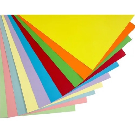 Kit Papel Color Plus 180g Papel Colorido na Massa 100 unidades Várias ...
