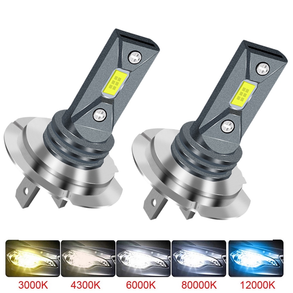 2Pcs H7 Luz Led Mini Super Brilhante H4 H1 H3 Carro Névoa H8 H11 H9 9005 Hb3 9006 Hb4 2000lm ...