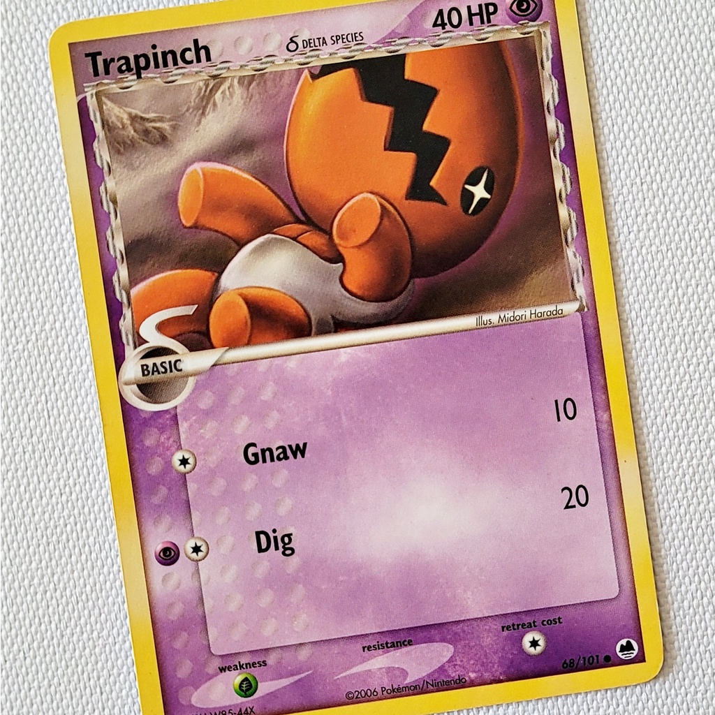 Carta Antiga Pokemon Trapinch 68/101 Common Ex Dragon Frontiers ...