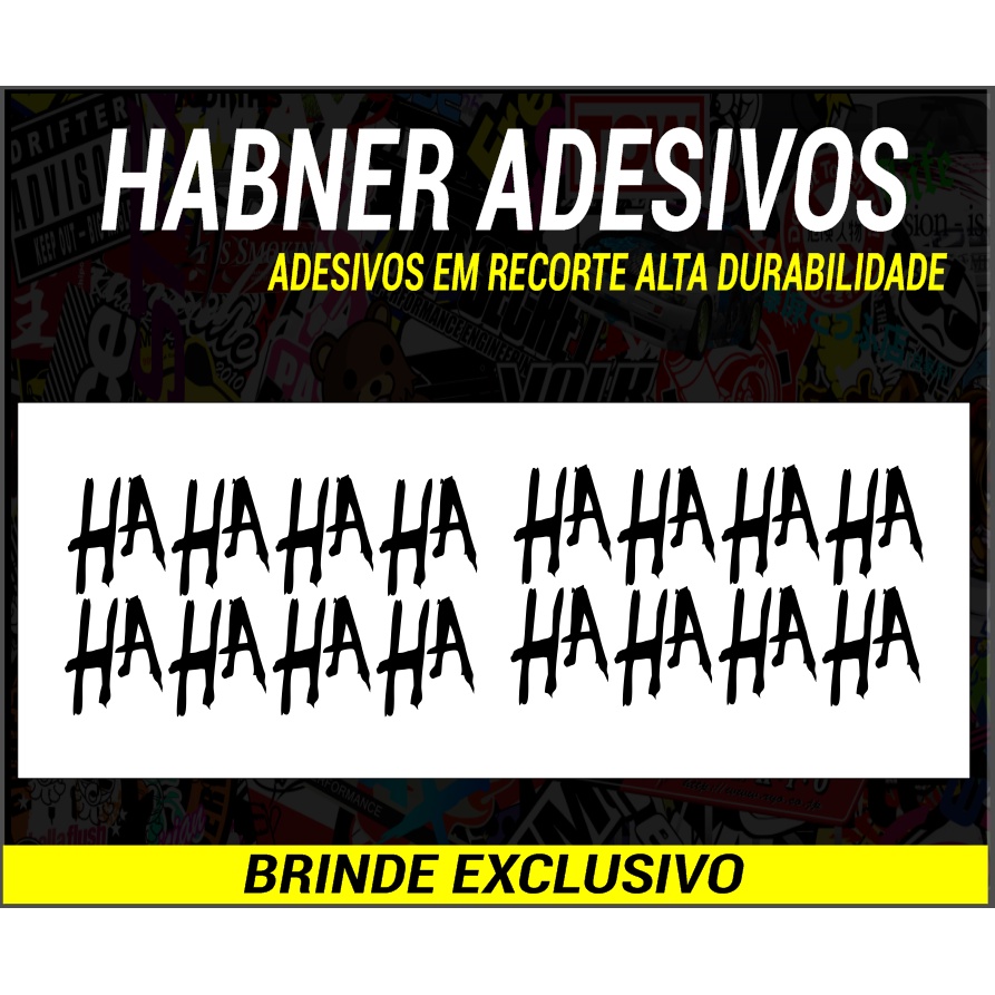 Cartela de Adesivo HAHAHAHAHAHA (24x7cm) | Shopee Brasil