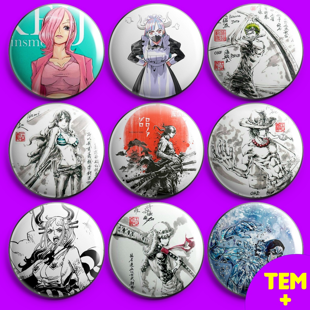 Botton ONE PIECE Parte 2 - Bottons de 3,5cm/4,5cm/5,5cm | Shopee Brasil