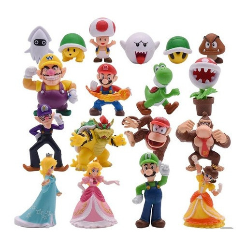 Mário Bross e Turma - Princesa, Luigi, Yoshi, Wário, Toad, Boo, Shell ...