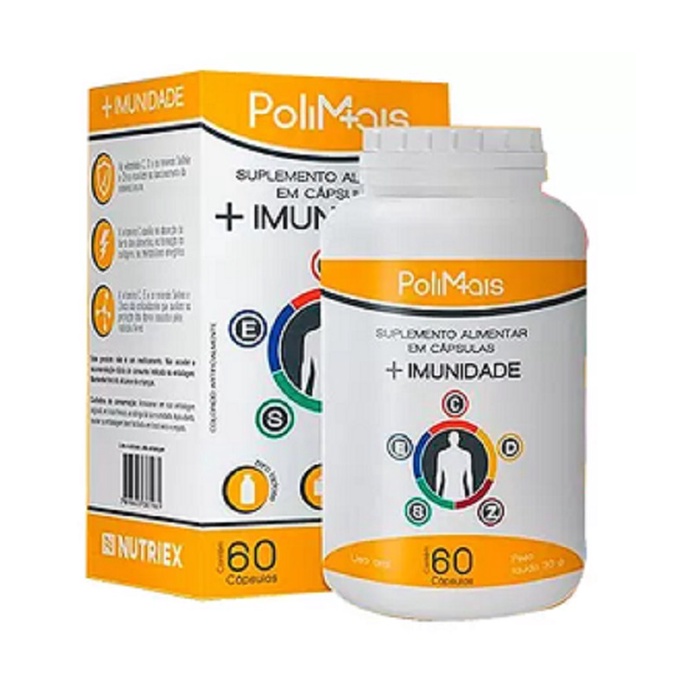 Polimais Suplemento Alimentar imunidade com 60 capsulas | Shopee Brasil