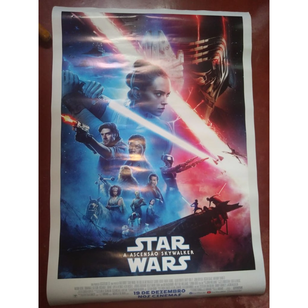 cartaz de cinema original star wars a ascensão skywalker | Shopee Brasil