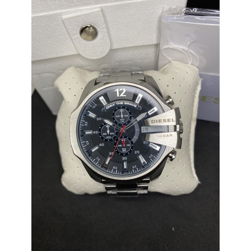 Relógio Diesel 10 bar prata com preto masculino a prova da água AAA+ ...