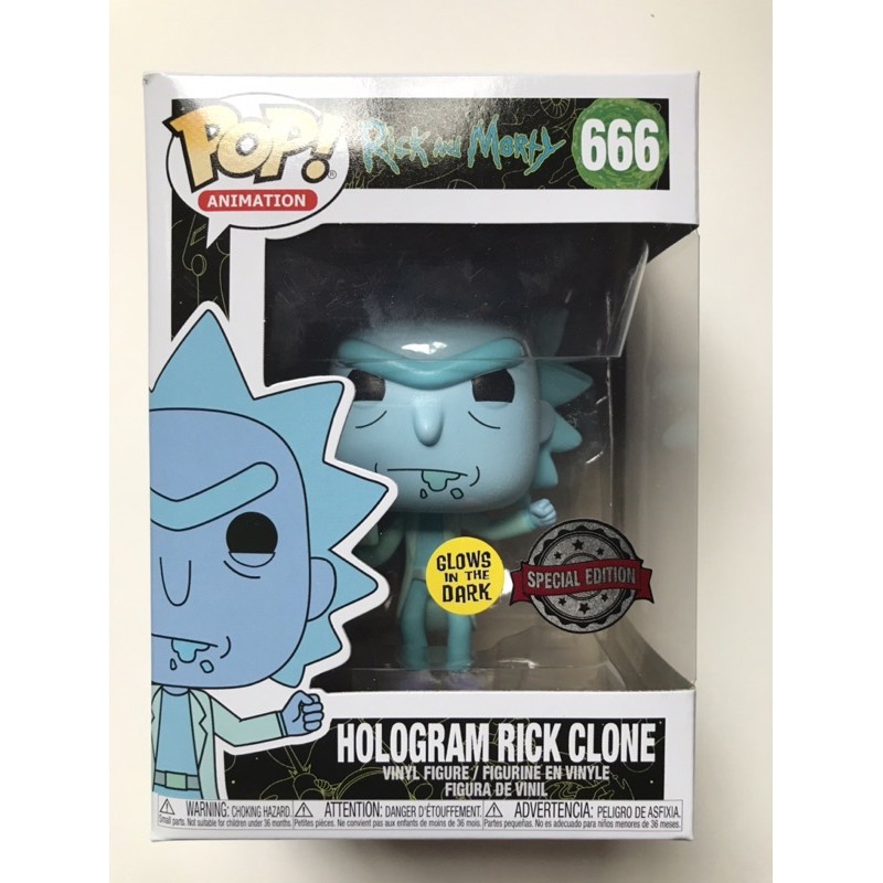 Funko Pop! Animation Rick and Morty - Hologram Rick Clone #666. Special ...