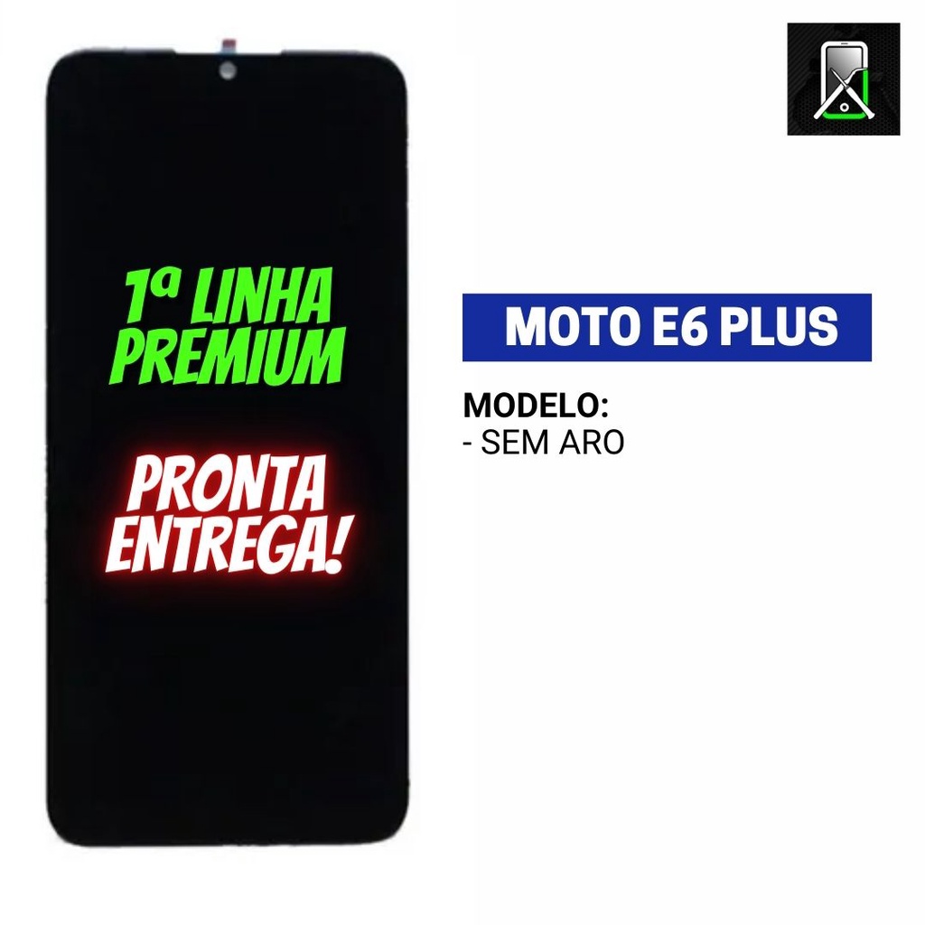 Tela Frontal Display MOTOROLA MOTO E6 PLUS, Xt2025 2019 Preto LCD Touch ...
