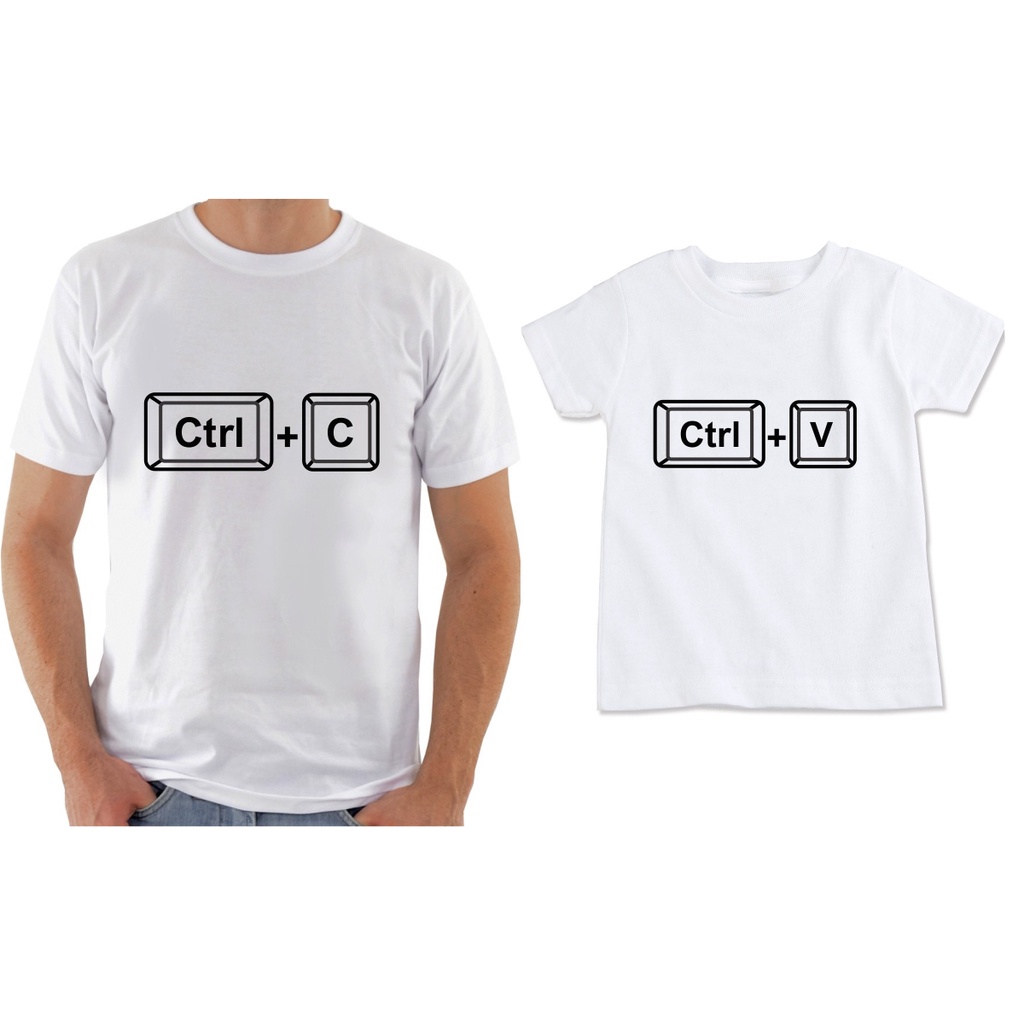 Camisetas pai e filho ctrl+c ctrl+v | Shopee Brasil