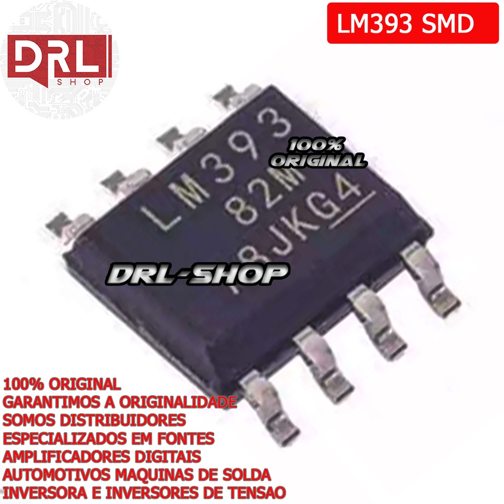 Kit 10 Lm393 Smd CI LM393 Circuito Integrado lm 393 Original | Shopee Brasil