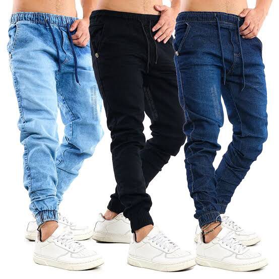 Calça Jogger Masculina Slim Sarja Com Elastano Moda Masculina Shopee