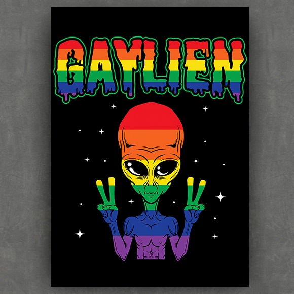 Comunidade Lgbt, Gaylien, Decor, Quadro Decorativo 42x30cm | Shopee Brasil