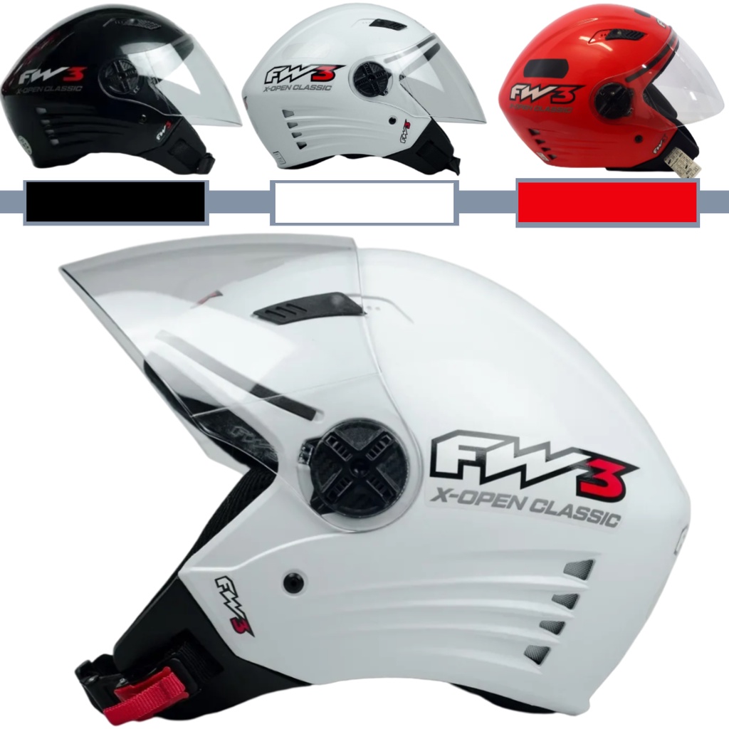 Capacete Fw3 Aberto X Open Classico FW3 Original Aprovado Inmetro ...