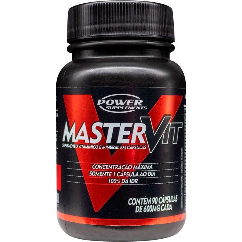 Multivitamínico Master Vit - 90 Cápsulas - Power Supplements | Shopee ...