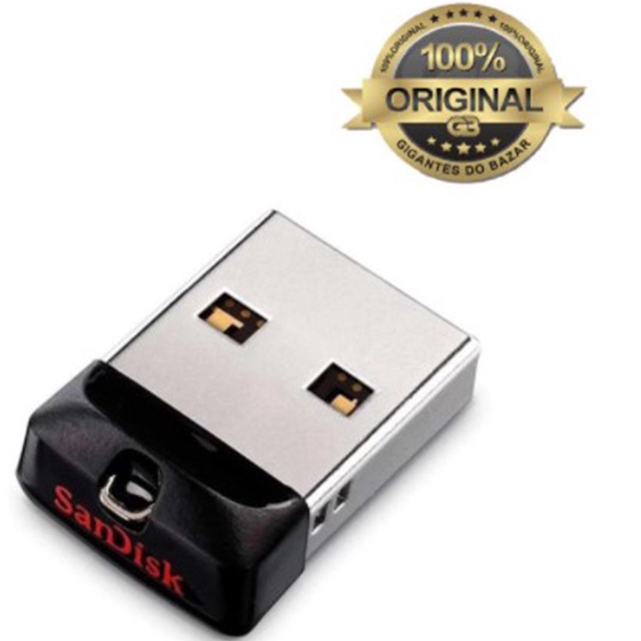 PenDrive SanDisk Original Cruzer Fit CZ33 Unidade Flash USB 8gb 16 gb ...