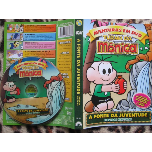 DVD - TURMA DA MÕNICA / A FONTE DA JUVENTUDE e Outras Histórias + Encarte / Original | Shopee Brasil
